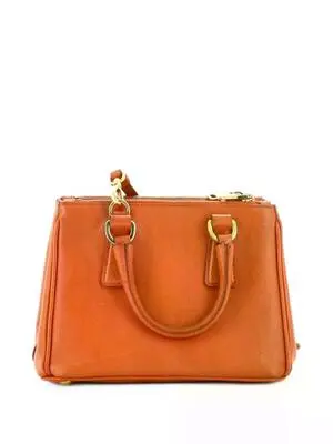 Prada Saffiano Leather Mini Satchel - Orange