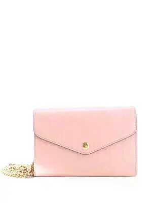 Gucci Envelope Wallet On Chain Guccissima Leather Shoulder Bag - Pink