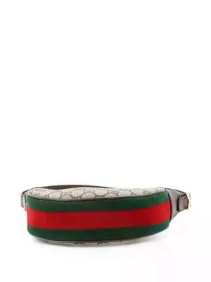 Gucci Ophidia Half Moon Bag Gg Coated Canvas Mini Hobo Bag