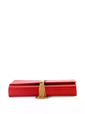 Saint Laurent Classic Monogram Tassel Leather Long Clutch Bag