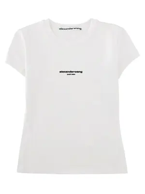 Alexander Wang T-shirt Slim Fit Con Logo - White