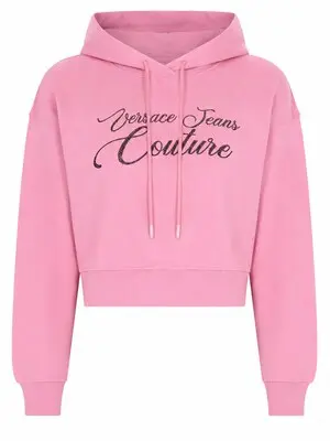 Versace Felpa Cropped Con Logo