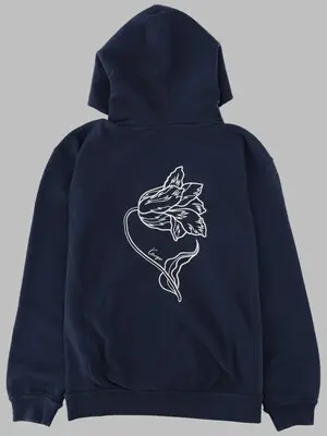 Kenzo Zip-up Hoodie With Floral Print - Blue