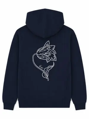 Kenzo Zip-up Hoodie With Floral Print - Blue