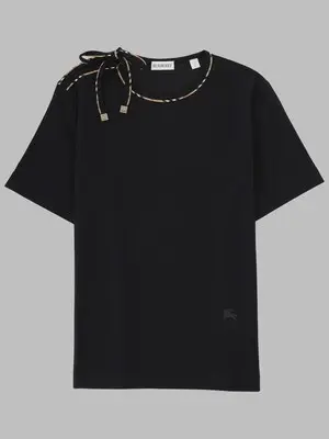 Burberry T-shirt In Cotone Con Fiocco