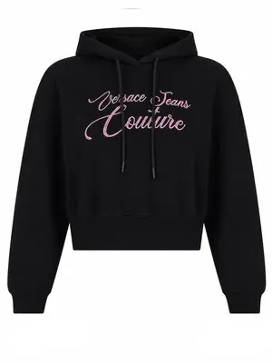 Versace Felpa Cropped Con Logo