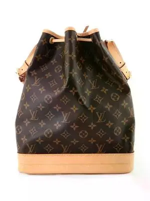 LOUIS VUITTON Noe Handbag Monogram Canvas Large Bucket Bag - Brown