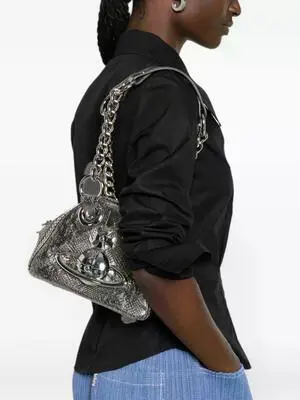 VIVIENNE WESTWOOD Orb Snakeskin-effect Shoulder Bag