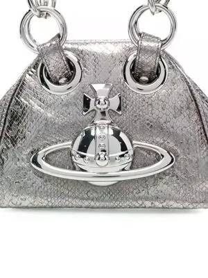 VIVIENNE WESTWOOD Orb Snakeskin-effect Shoulder Bag
