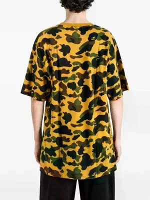 A BATHING APE Camouflage-print Logo-print T-shirt