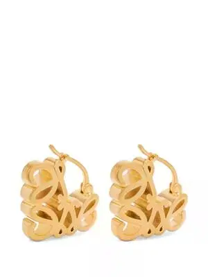 Loewe LOEWE Anagram Hoop Earrings Gold