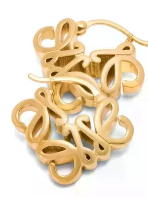 Loewe Anagram Hoop Earrings - Gold