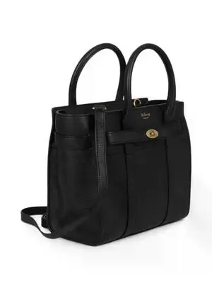 Mulberry Mini Zipped Bayswater Grained Tote Bag