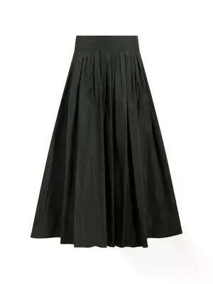 Max Mara Pleated A-line Skirt - Green