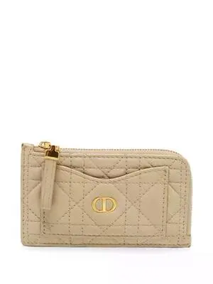 Dior 2023 Caro Cannage Card Holder - Neutrals