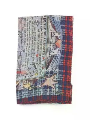 Faliero Sarti Graphic-print Fringed Scarf