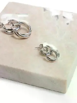 AUREE JEWELLERY Mini Knightsbridge Triple Hoop Earrings