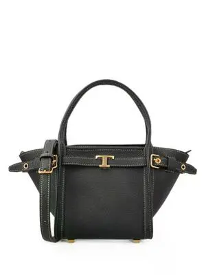 TOD'S T Timeless Pebbled Leather Backpack - Black