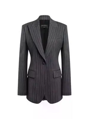 DONDUP Pinstripe-pattern Single-breasted Blazer - Grey