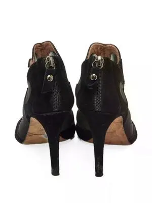 STUART WEITZMAN Mesh-panel Open-toe Ankle Boots
