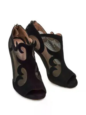 STUART WEITZMAN Mesh-panel Open-toe Ankle Boots
