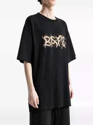 A BATHING APE Logo-print Cotton T-shirt - Black