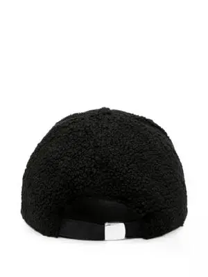 MAISON MARGIELA Logo-patch Bouclé Baseball Cap - Black
