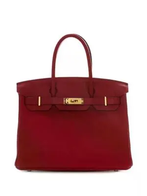 Hermès 2015 Clemence Birkin Retourne 30 Handbag - Red