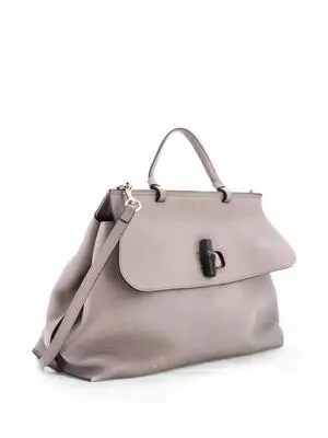 Gucci Bamboo Daily Top Handle Bag Leather Large Satchel