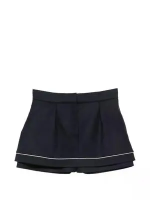 Maje Piping-detail Shorts - Blue