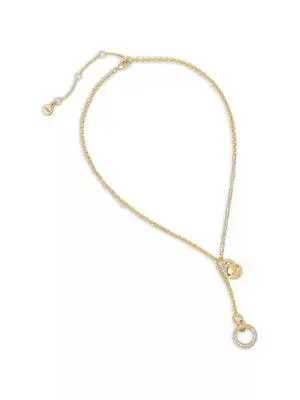 Dkny Crystal-embellished Padlock Pendant Necklace - Gold