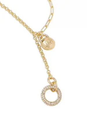 Dkny Crystal-embellished Padlock Pendant Necklace