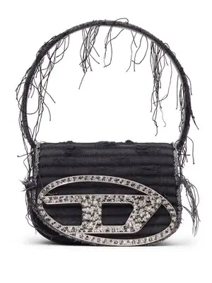 DIESEL® 1dr Leather Shoulder Bag - Black