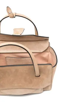 HIDESINS Flap Small Leather Tote Bag
