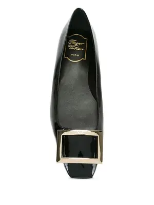 ROGER VIVIER Trompette Patent Leather Ballerinas - Black