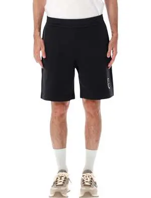 Moncler 100% Cotton Tailored Shorts - Nero