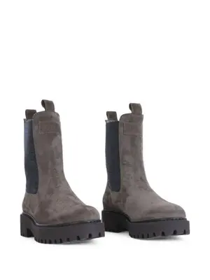 Brunello Cucinelli Suede Leather Ankle Boots