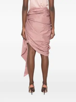 Chloé Draped Silk Mini Skirt - Pink