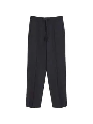 Valentino Garavani Mohair Wool Straight-leg Pants - Blu