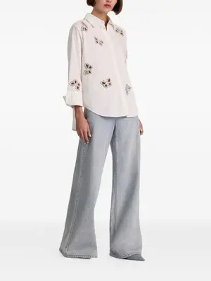 Alice + Olivia Finely Embellished Shirt