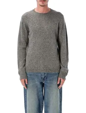 ROBERTO COLLINA Crewneck Fine Knit Sweater - Dk Grey