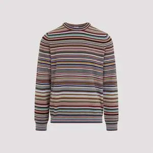 Paul Smith Striped Cotton Crewneck Sweater - Multicolour