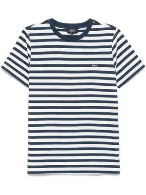 A.p.c. Embroidered Logo T-shirt - Blue