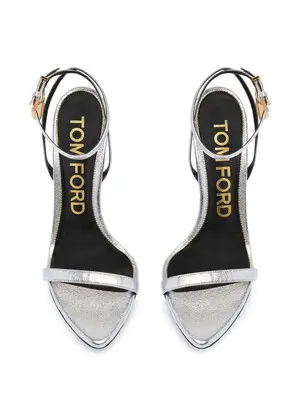 TOM FORD Padlock Leather Heel Sandals
