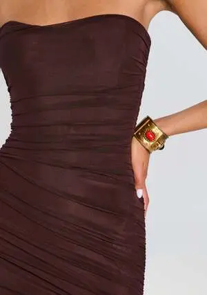 Retrofete Isadore Strapless Gown - Walnut