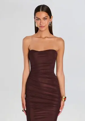 Retrofete Isadore Strapless Gown - Walnut