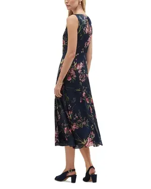 HOBBS LONDON Carly Textured Satin Midi Dress