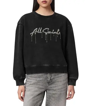 ALLSAINTS Chains Pippa Sweatshirt - Washed Black