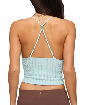 EDIKTED Alitah Bead Textured Tank Top