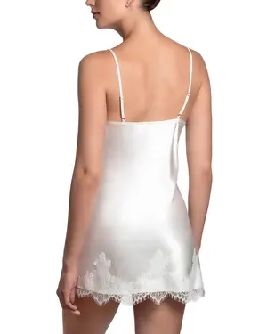 IN BLOOM BY JONQUIL Lace Trim Satin Chemise